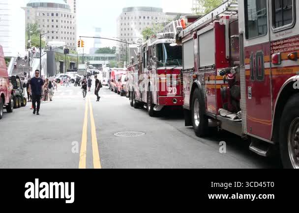 New York City, United States - 11 September 2023: Firefighters ...