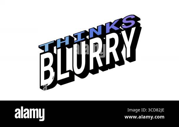THINKS vs BLURRY, 3D Text Animation in Isometric View with Opposite ...
