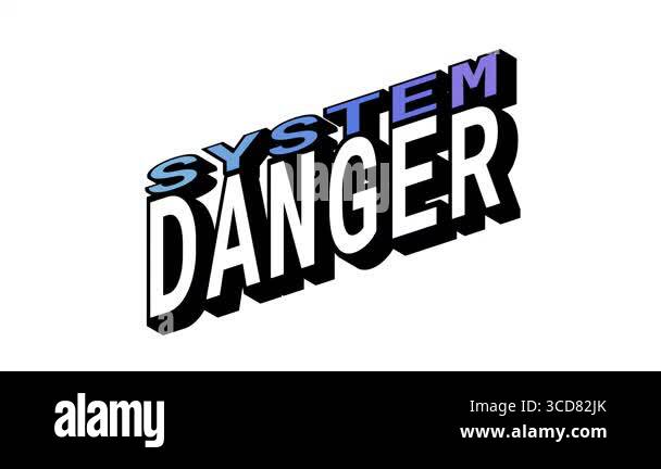 SYSTEM vs DANGER, 3D Text Animation in Isometric View with Opposite ...