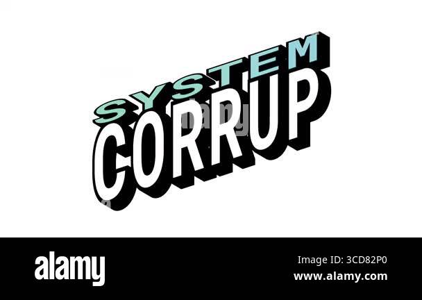 SYSTEM vs CORRUP, 3D Text Animation in Isometric View with Opposite ...