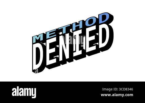 METHOD vs DENIED, 3D Text Animation in Isometric View with Opposite ...