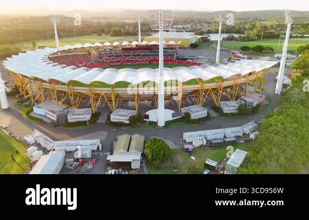 Stadium surrounded by nature at sunset Stock Video Footage - Alamy