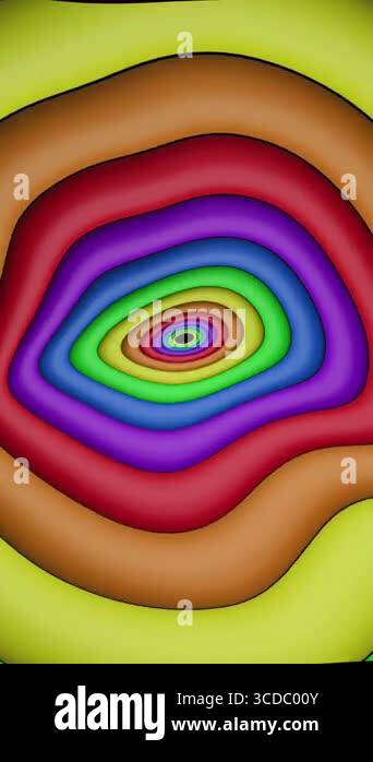 Animation of rainbow circles and colours moving on seamless loop. Pride ...