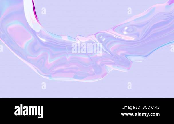 Iridescent Fluid Ripples in Pastel Light Loop Animated Stock Video ...