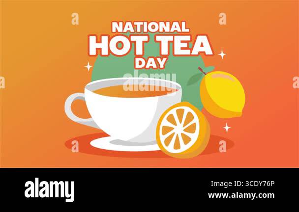 Happy National Hot Tea Day with a cup of hot tea Stock Video Footage ...