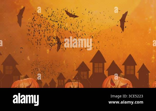 Halloween Title Card: 'Happy Halloween 31st October' with Orange ...