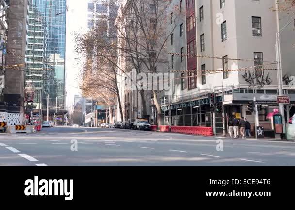Traffic and construction at Melbourne street intersection Stock Video ...