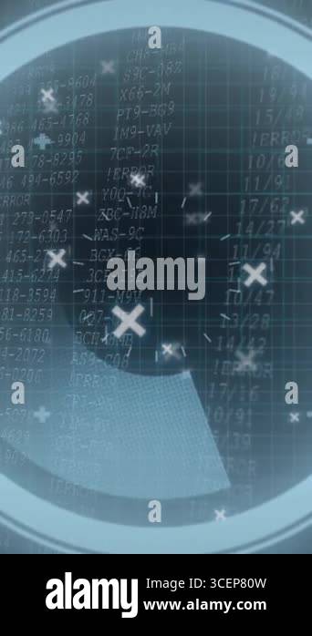Animation of futuristic digital interface with circular patterns and ...