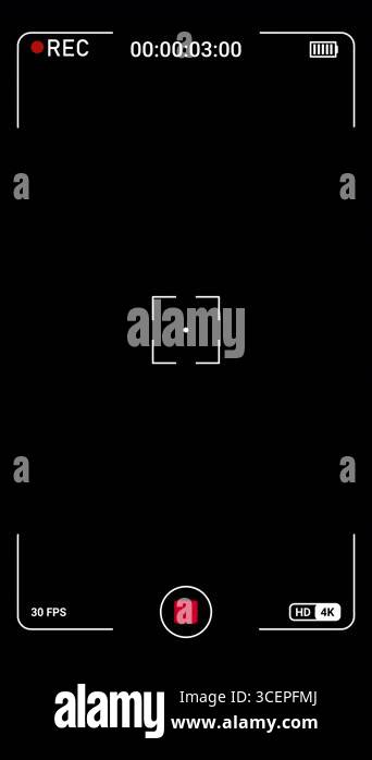 Camera Recording Screen Overlay With Alpha Channel, Camcorder Video ...