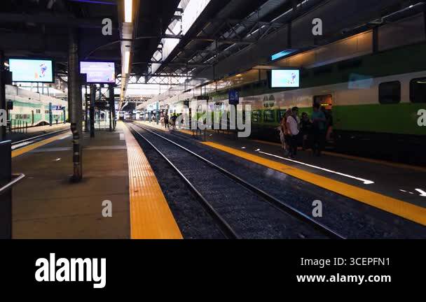 TORONTO, CANADA - JULY 19, 2025: View from the platform of Union ...
