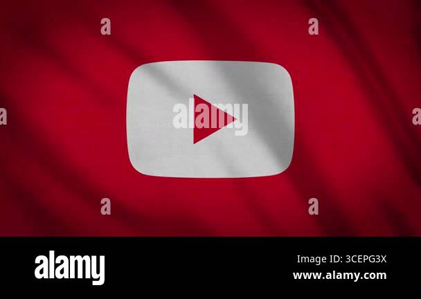 YouTube Flag Waving in Motion 3D Animated Social Media Background Stock ...