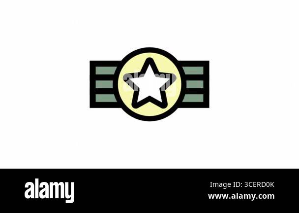 Military honor medal symbol - Military icon Stock Video Footage - Alamy