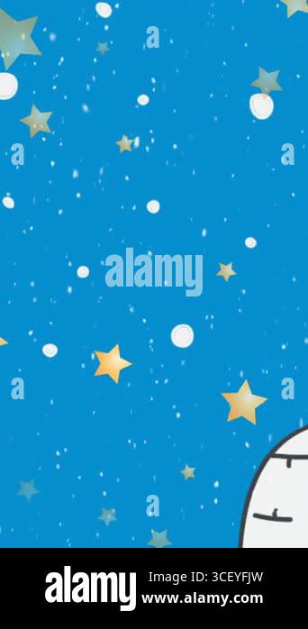 Animation of falling multiple cell over green background. Christmas ...