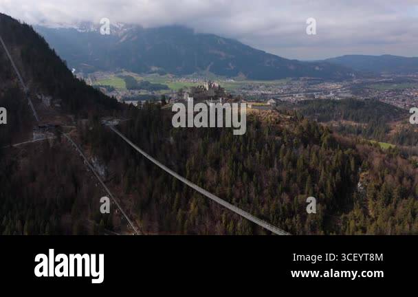 Highline179 pedestrian suspension bridge Stock Videos & Footage - HD ...