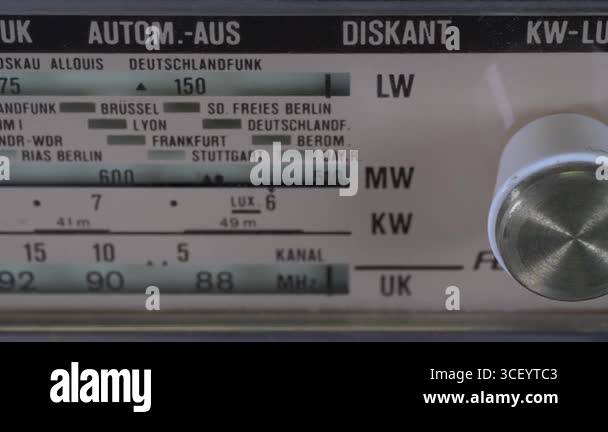 Retro-style radio with analog tuning dial and buttons for analog Radio ...