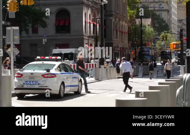 New York City, United States - 31 Aug 2023: Police patrol car, USA NYPD ...