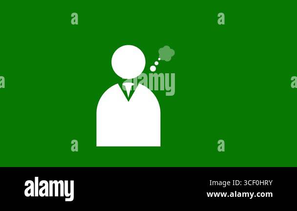 Businessman Pop Animation with Exclamation Mark on Green Screen | Alert ...