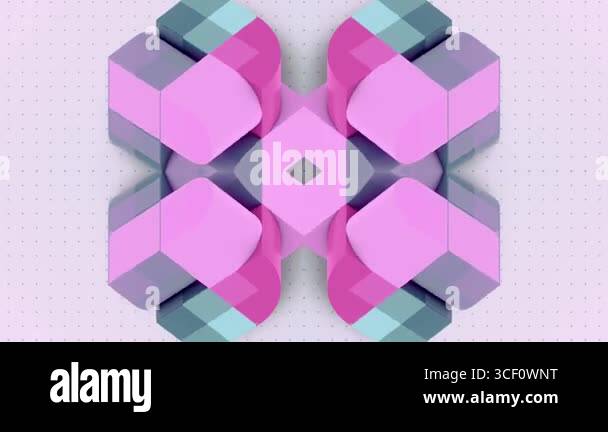 Dynamic op-art style loop animation. Abstract colored shapes create the ...