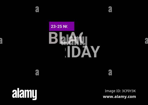 Animated black Friday sign. Lite white letters sign animation in 4K ...