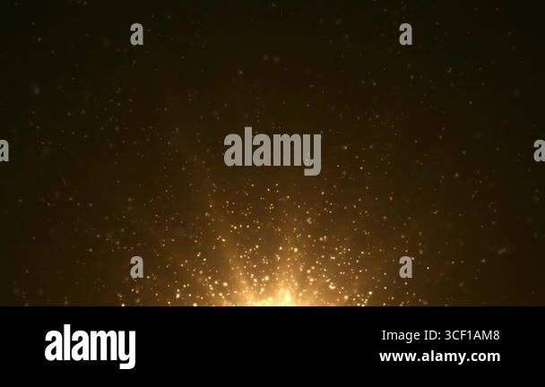 Animated Background Loop - Warm Orange Particles Rising with Light Rays ...