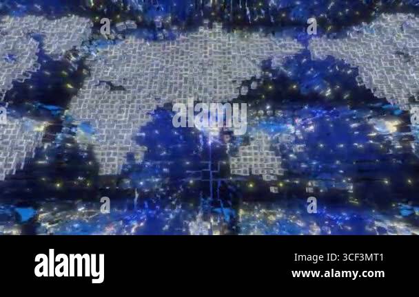A 3D looped world map animation that takes viewers on a journey across ...