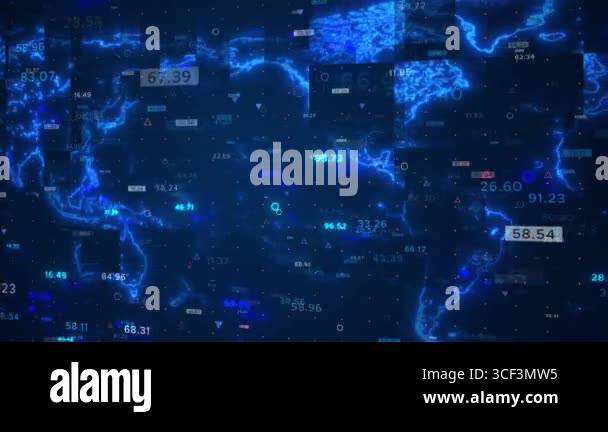 A 4k CG animation demonstrating map technology. It showcases the ...