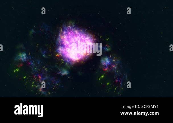 3D animation displaying the beauty of a nebula. Visual journey through ...