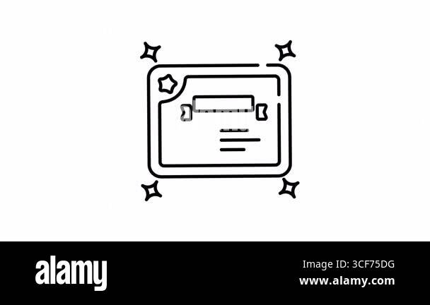 animation of Scholarship certificate celebrating academic success ...