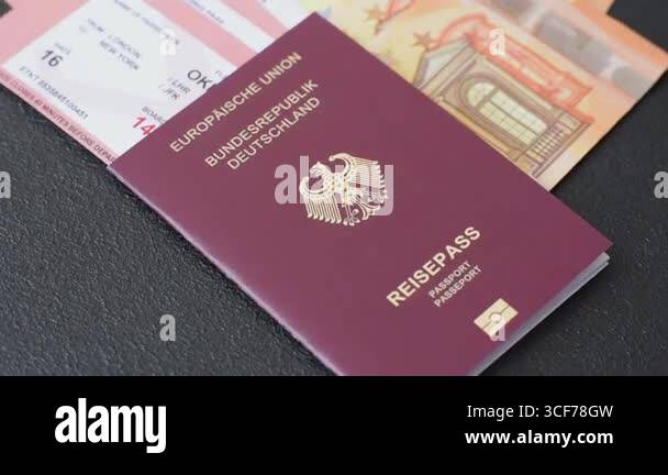 German passport, German document for travelling, border crossing, for ...