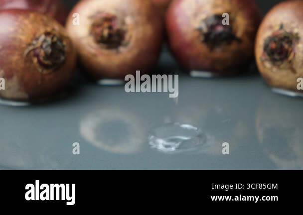 Slow Motion of Whole Raw Beetroot Splashing in Water Stock Video ...