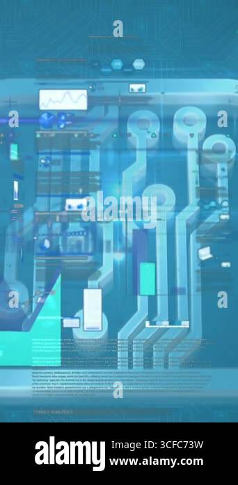 Digital animation of financial data processing against microprocessor ...