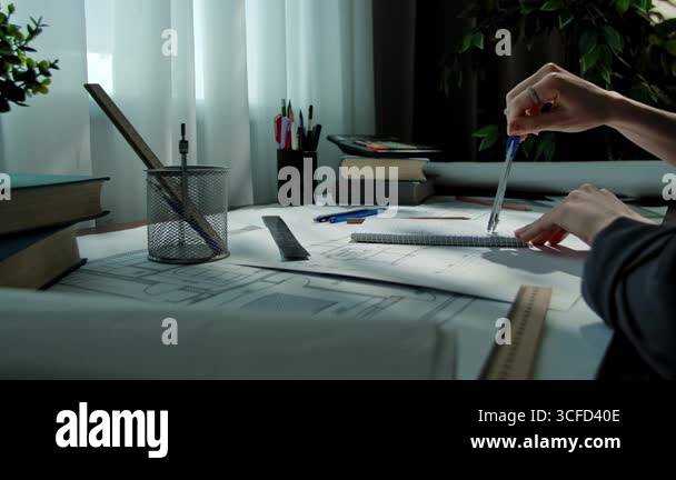 Architect blueprint drafting compass Stock Videos & Footage - HD and 4K ...