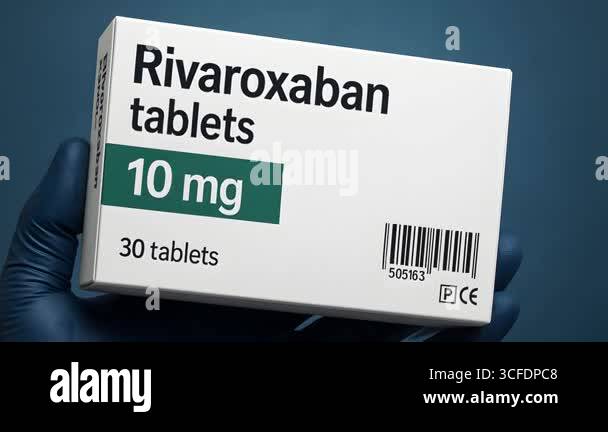 High-quality medical stock video clip of a Rivaroxaban 10mg tablets box ...