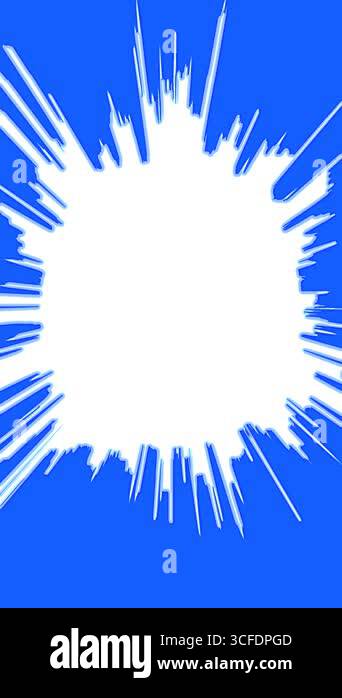 Dynamic display of white paint exploding against an azure backdrop ...