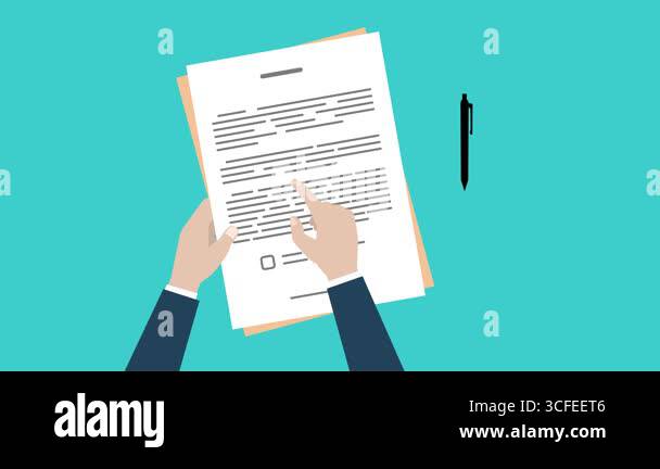 Sign The Agreement Form Animation Video 4K suitable for your project ...