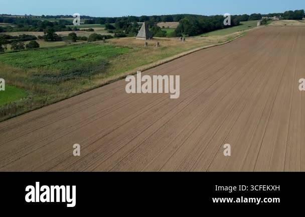 Aerial view of the Pyramid in the grounds of Castle Howard near York in ...