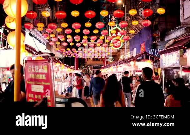 Bustling night market scene Stock Videos & Footage - HD and 4K Video ...