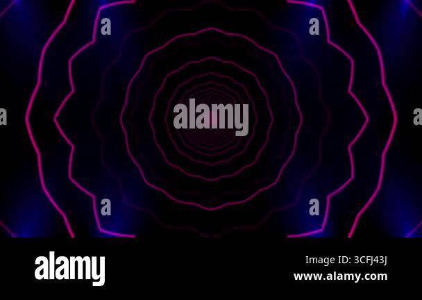 A vibrant, swirling pattern of concentric circles in purple and black ...