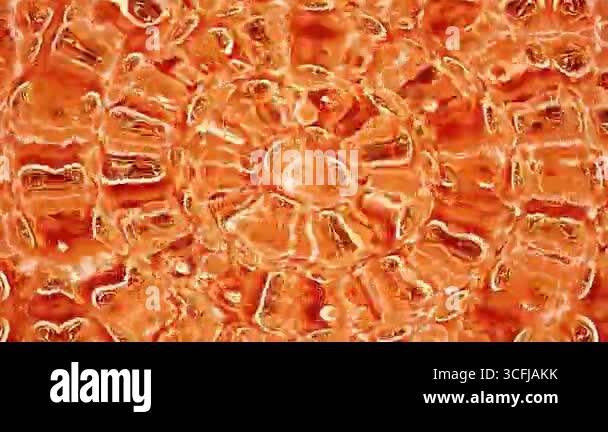 A close-up view of a vibrant orange abstract pattern featuring ...