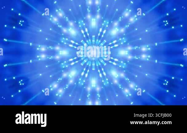 A vibrant blue abstract design radiating light, creating a mesmerizing ...