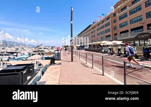 People skating by the Monte Carlo pier Stock Video Footage - Alamy