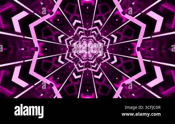 A vibrant, symmetrical digital design featuring pink and black ...