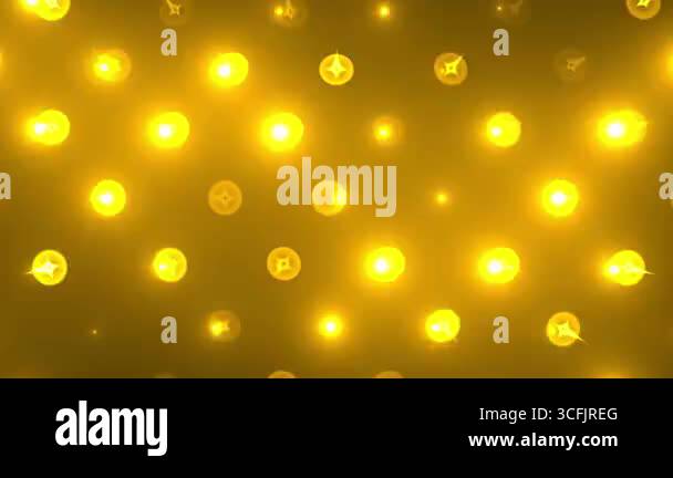 Abstract yellow light orbs with a blurry golden background Stock Video ...