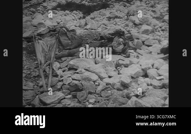 VIENNA - 1912 - Dead bodies are seen in the battlefield. King Nicholas ...