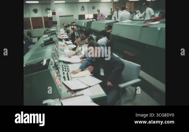 HOUSTON - 1970 - Men at NASA's Mission Control standby for the Apollo ...