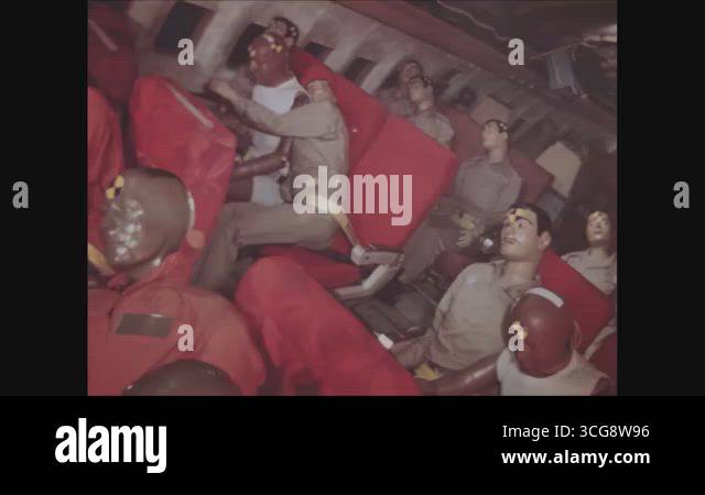 USA - 1960s - Crash test dummies go up in flames during a NASA ...
