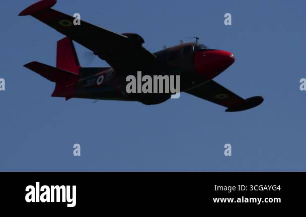 JUNE 29, 2025: Padua, Italy: The only airworthy Piaggio P.166 in Europe ...