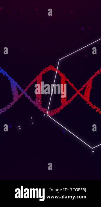 Animation of dna, chemical structures and data processing against ...