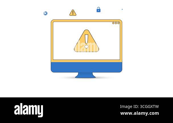 Desktop computer warning sign Stock Videos & Footage - HD and 4K Video ...