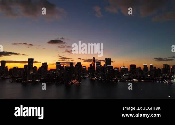 Miami skyline sunset clouds Stock Videos & Footage - HD and 4K Video ...
